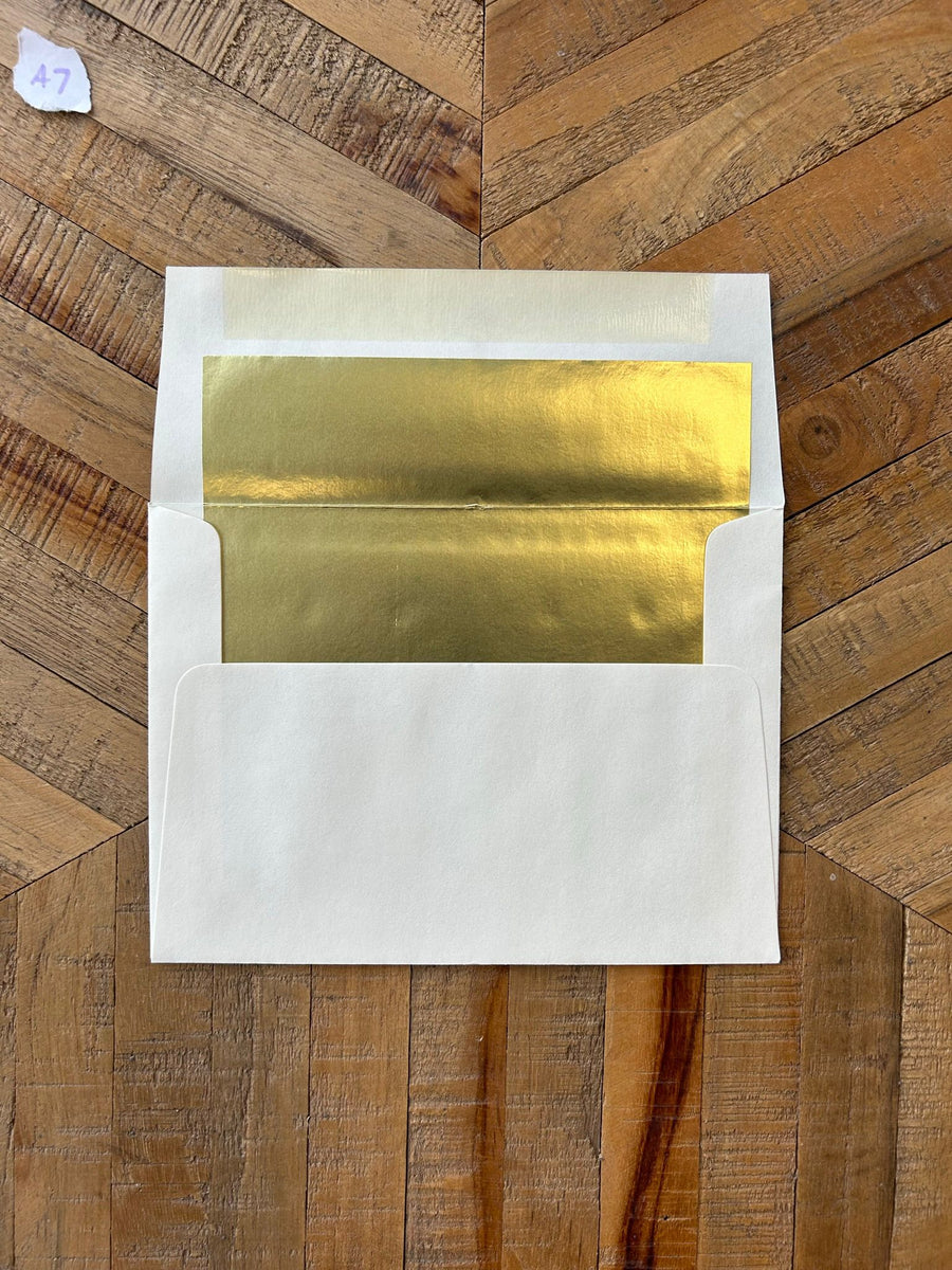 White Envelopes with Gold Lining – Fancypaper.ca